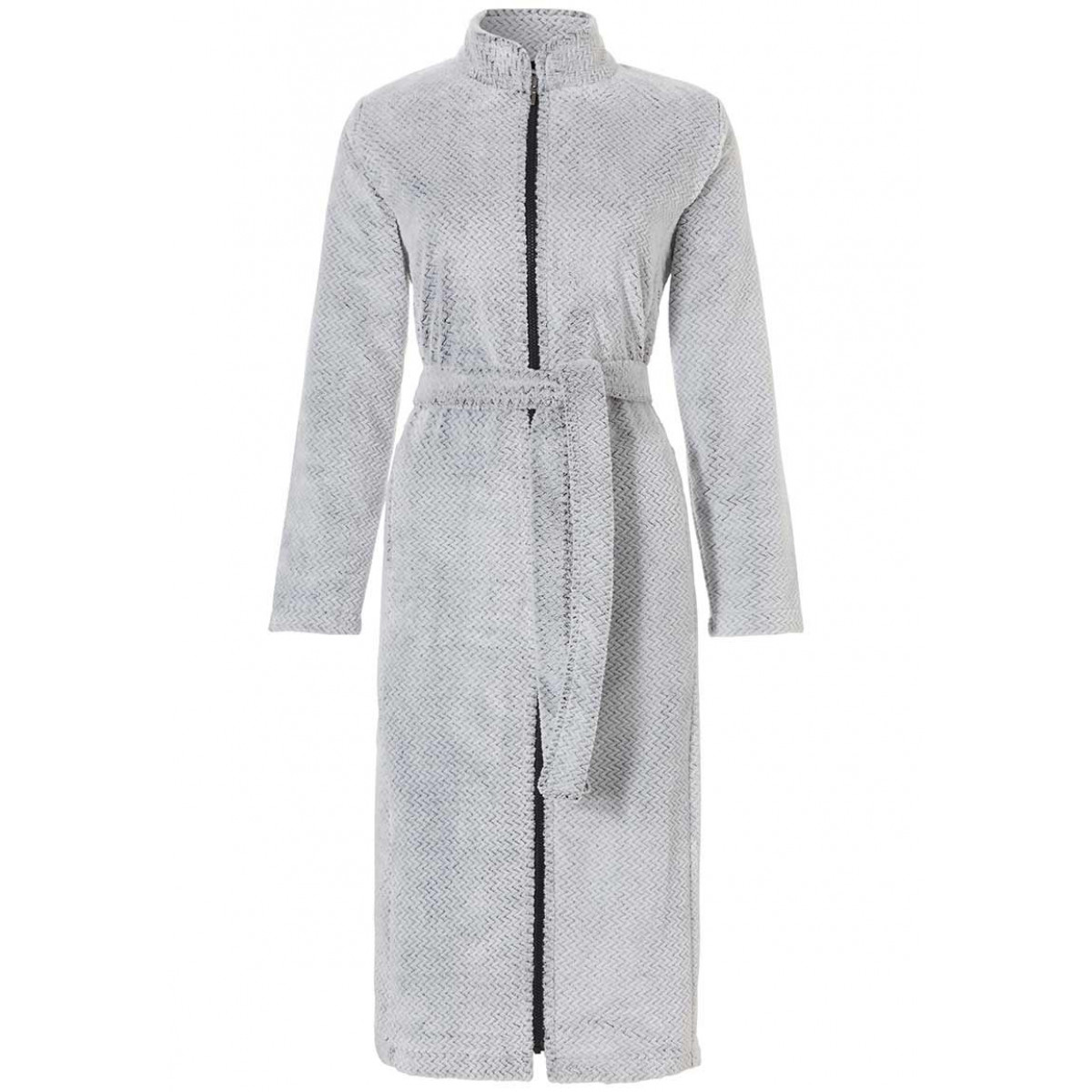 Grijze badjas dames met rits - badjassen.nl (TIP!)